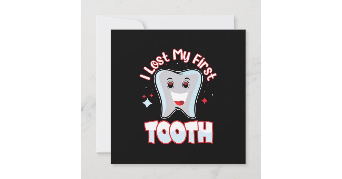 Lost First Tooth Cute Congratulation | Zazzle