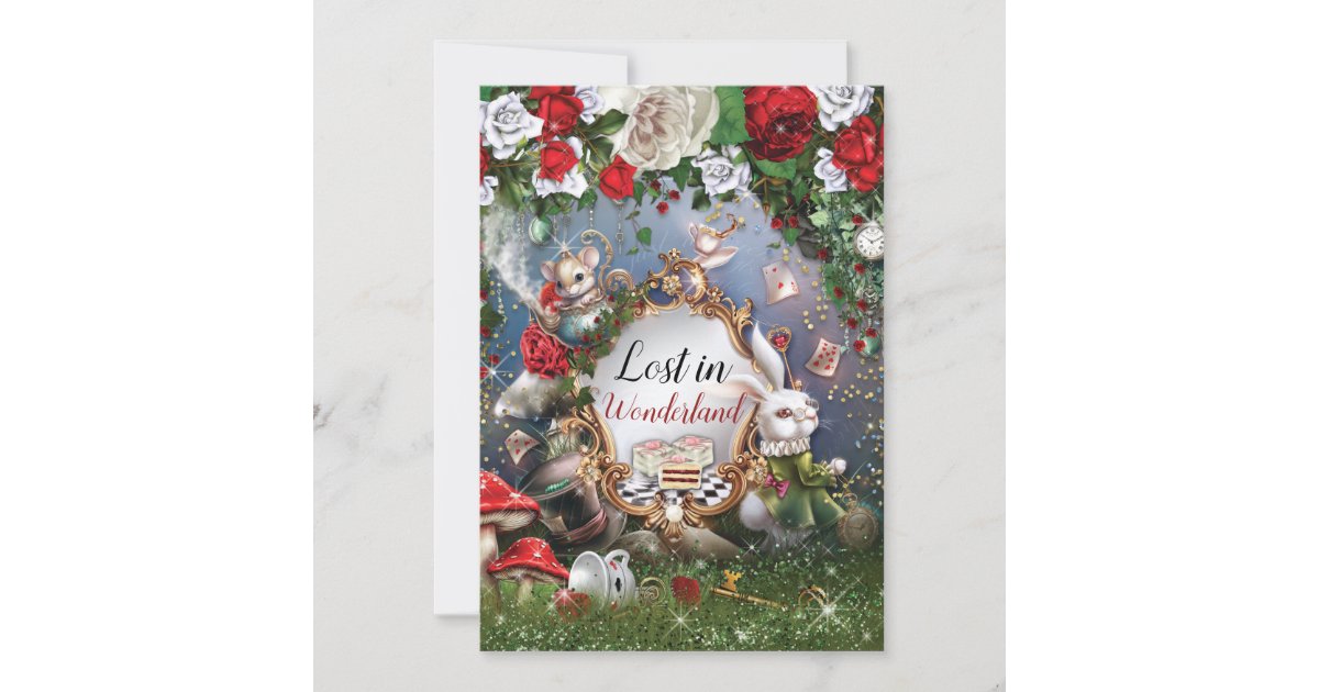 Lost in Wonderland Party Invitation | Zazzle
