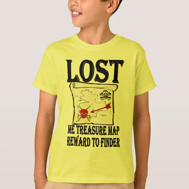 Lost Pirate Treasure Map T-Shirt | Zazzle