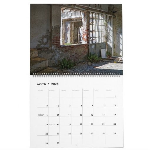 Lost to Time Abandoned Spaces Calendar | Zazzle