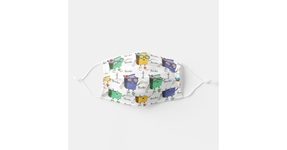 Lots of Books Adult Cloth Face Mask | Zazzle