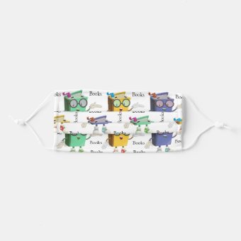 Lots of Books Adult Cloth Face Mask | Zazzle