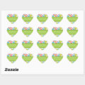 Lots of Hearts Made with Love By Sticker | Zazzle
