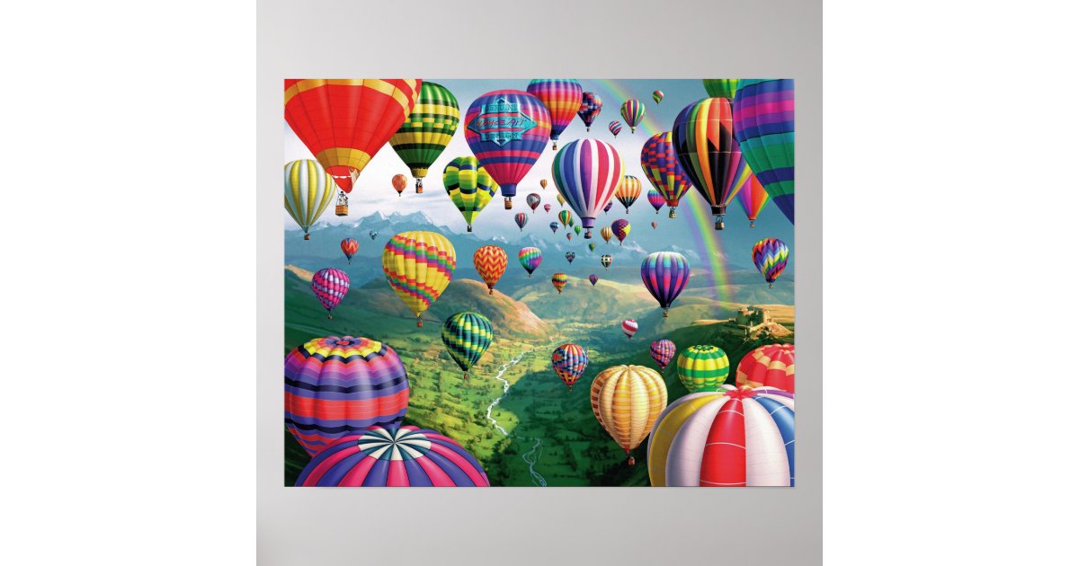 Lots Of Hot Air Balloons Poster | Zazzle