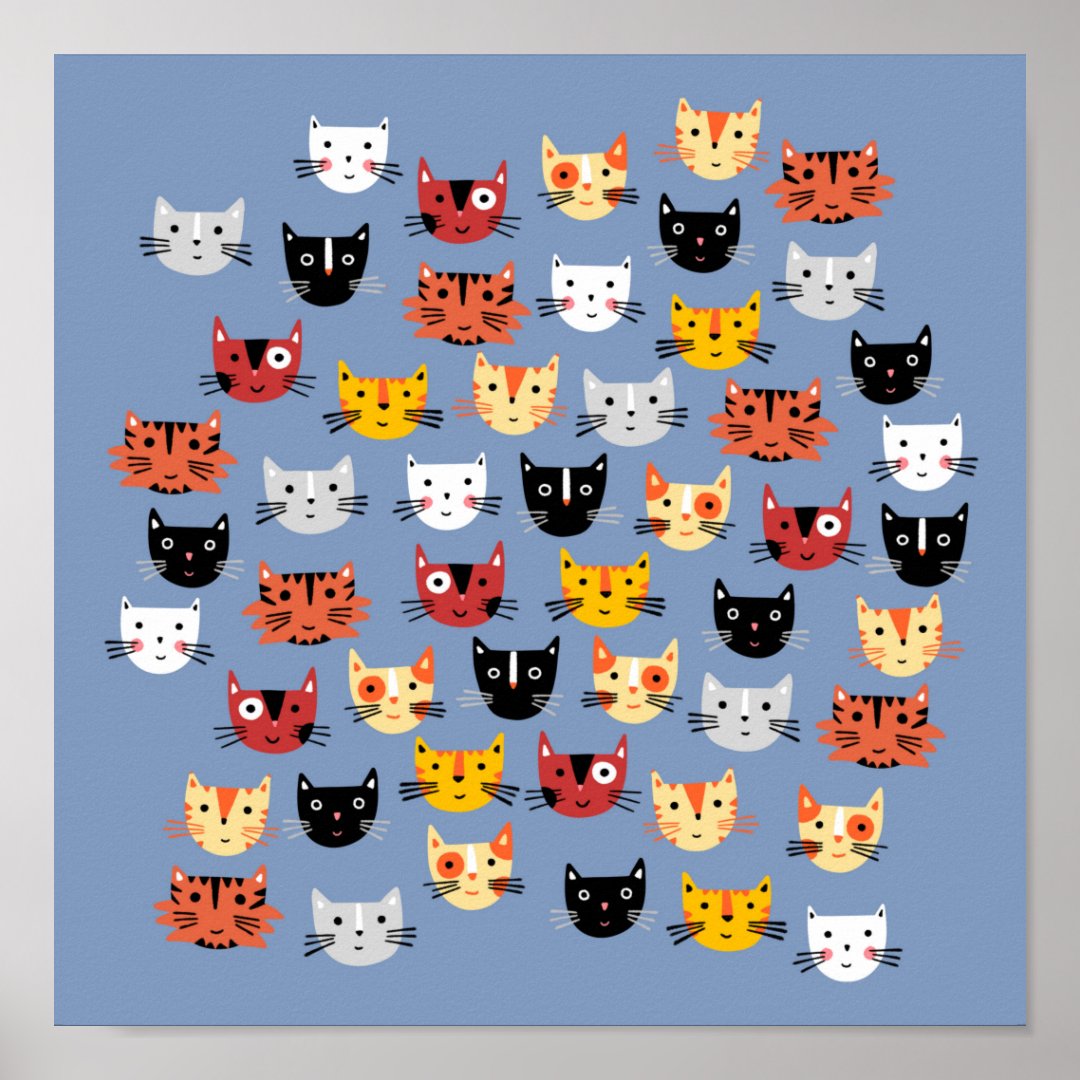 Lots of Kitty Cats Poster | Zazzle