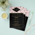 Lots of Lashes Pattern Lash Salon Pink/Black/Gold Flyer | Zazzle