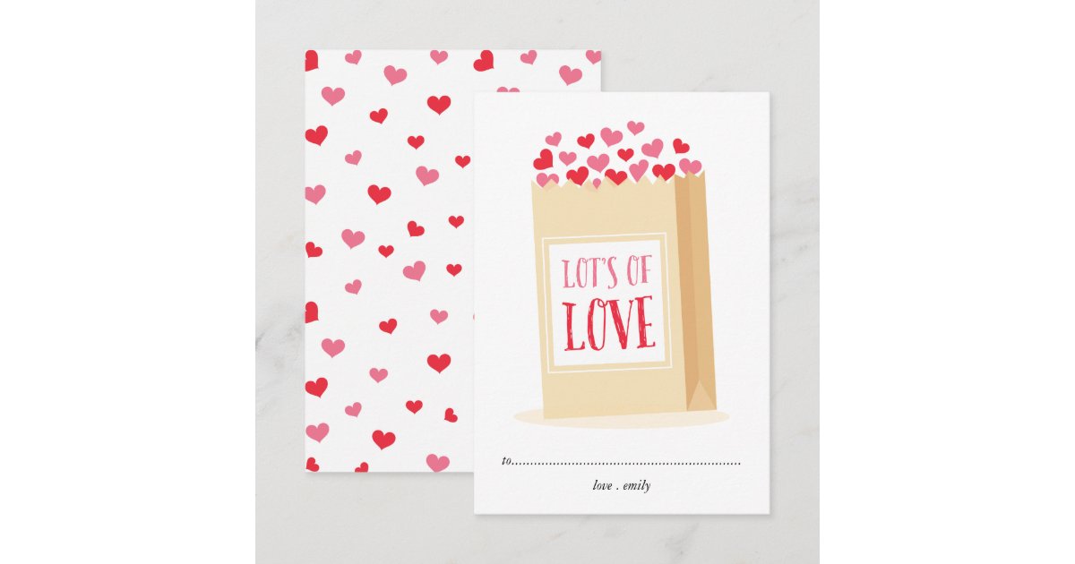 Lots of love classroom valentine's day card | Zazzle