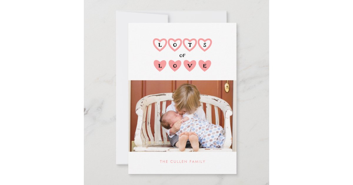 Lots of Love Hearts Photo Valentine Card | Zazzle