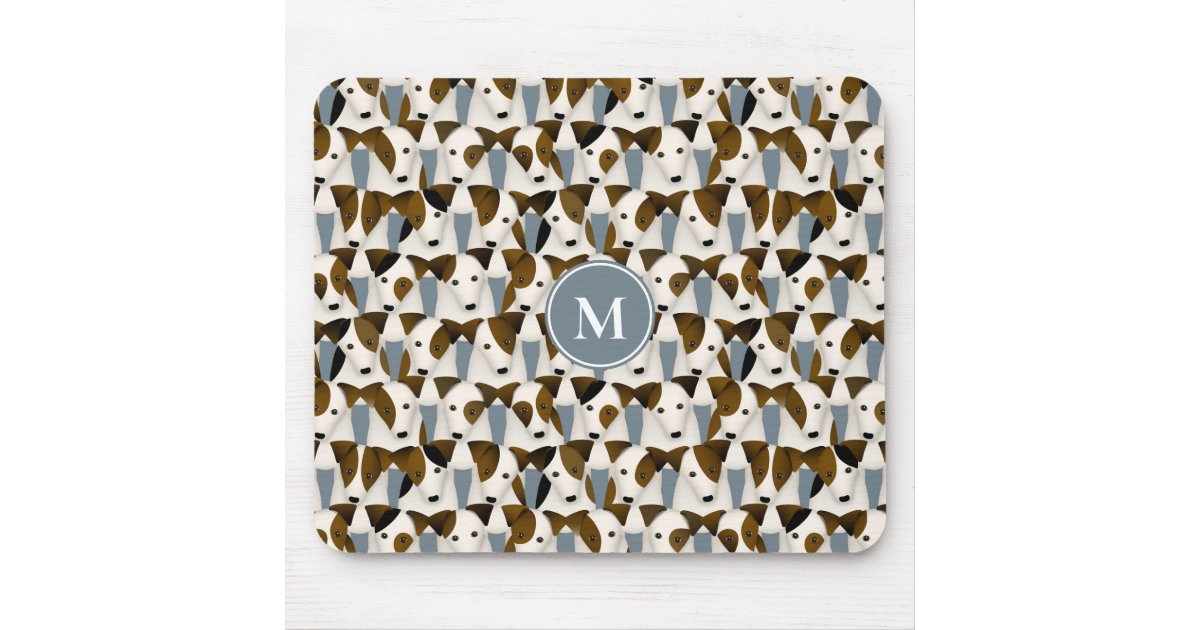 Lots of Parson Jack Russell Terriers dogs pattern Mouse Pad | Zazzle