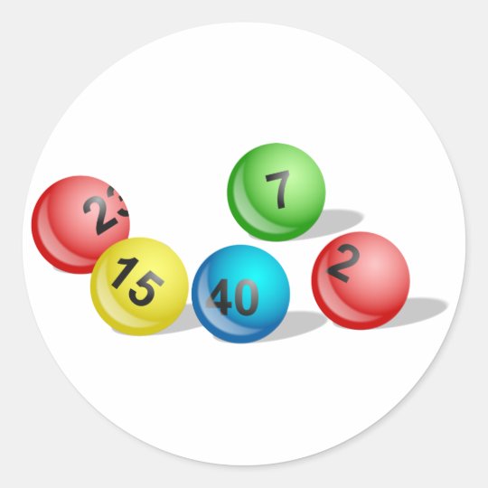 Lottery Balls Classic Round Sticker | Zazzle.com