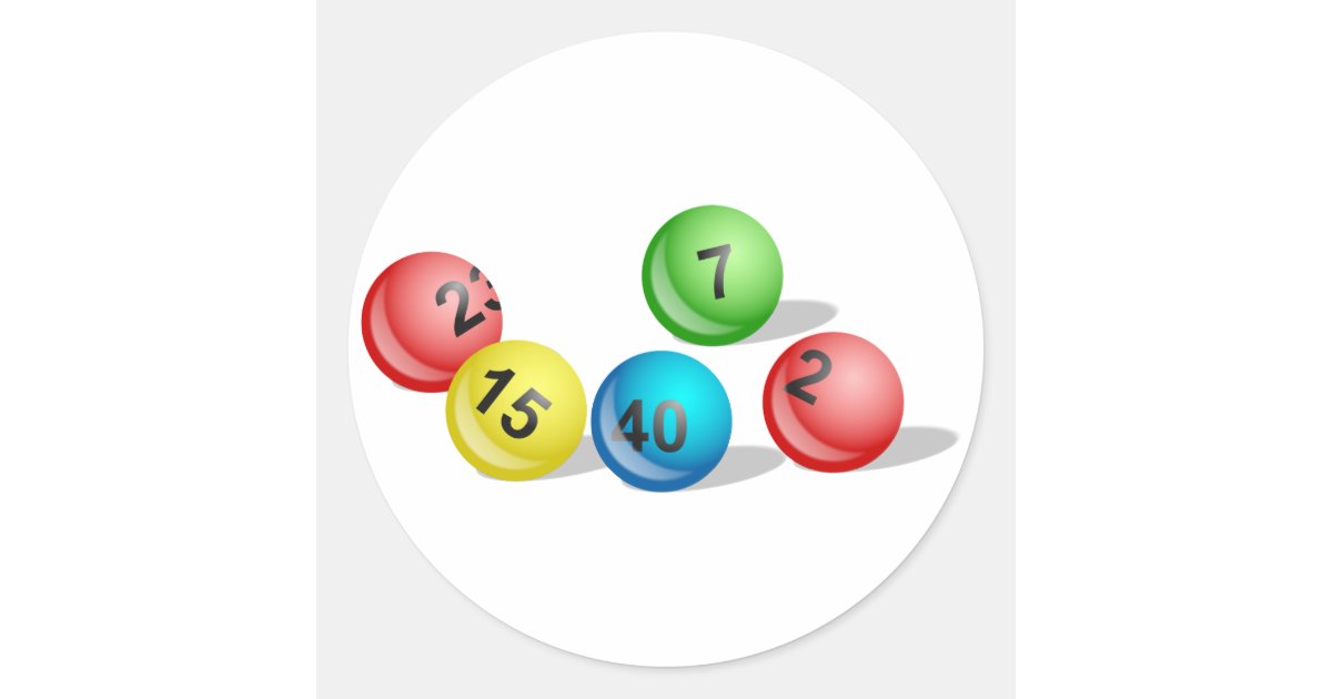 Lottery Balls Classic Round Sticker | Zazzle
