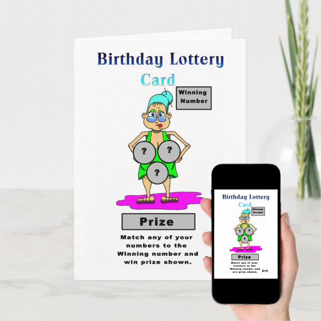 Lottery Birthday Card | Zazzle