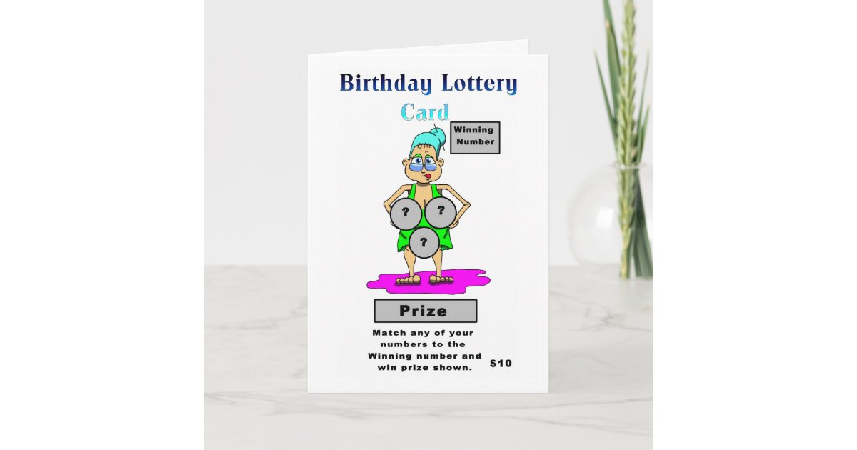 Lottery Birthday Card | Zazzle