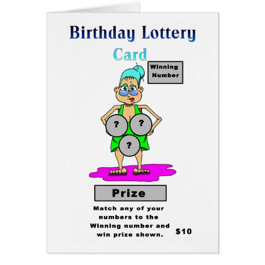 Lottery Birthday Card | Zazzle