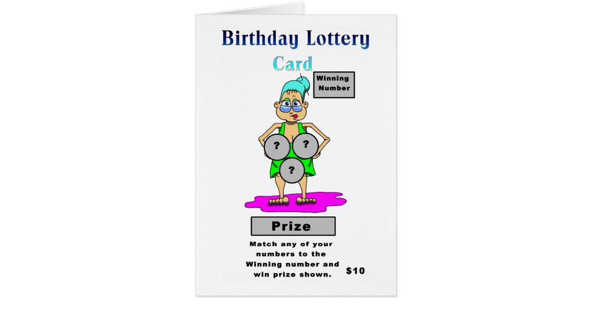 Lottery Birthday Card | Zazzle