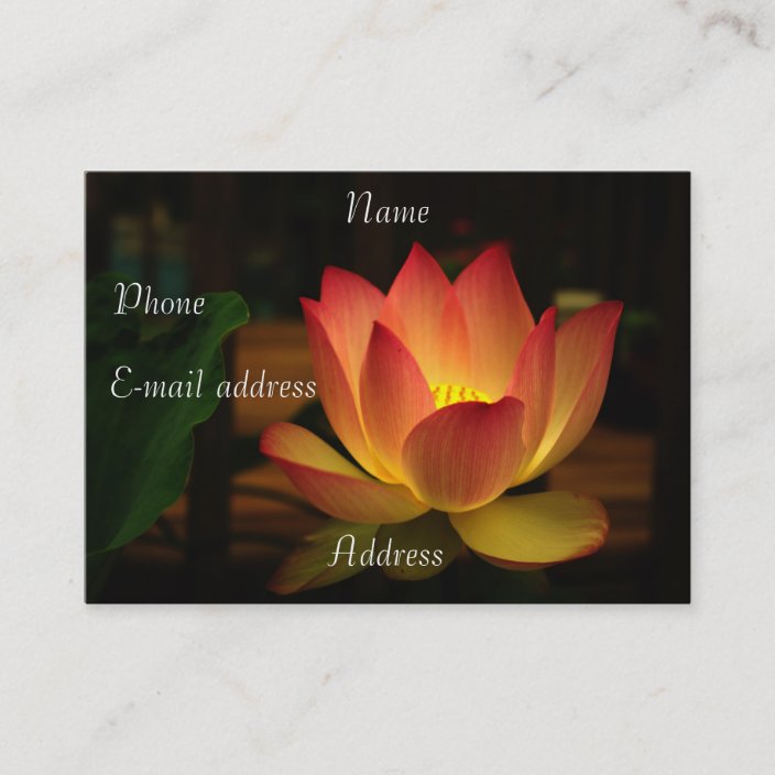 Lotus Business Card | Zazzle.com