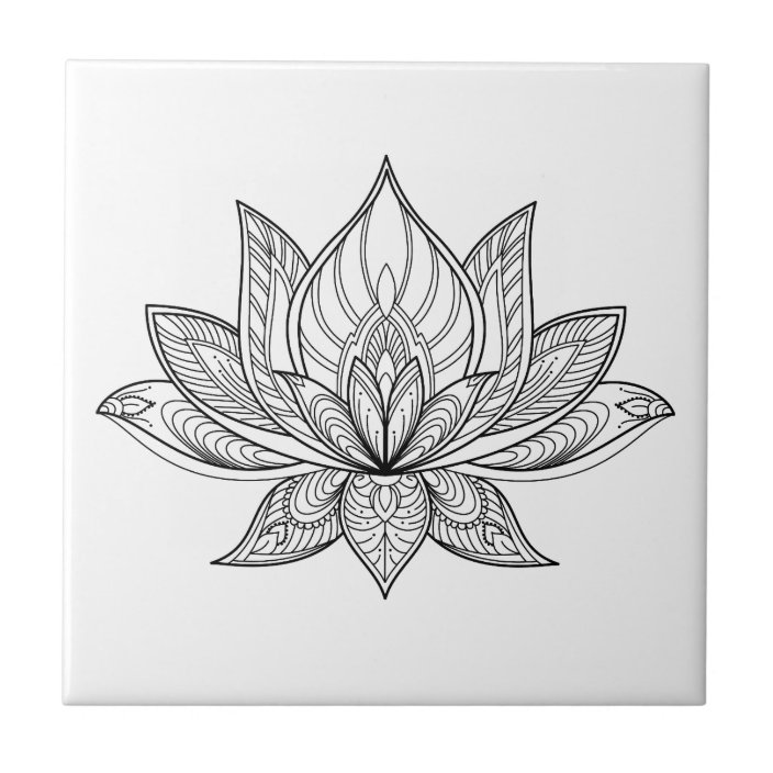 Lotus Ceramic Tile | Zazzle.com