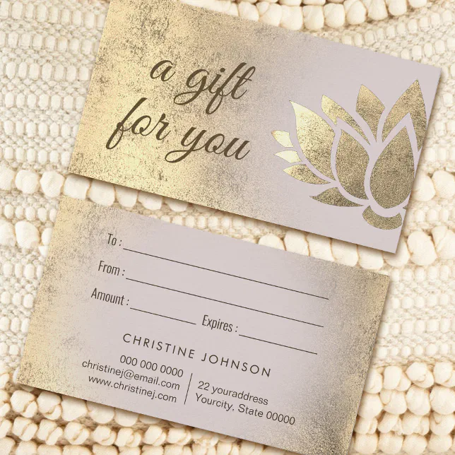 lotus design gift card | Zazzle