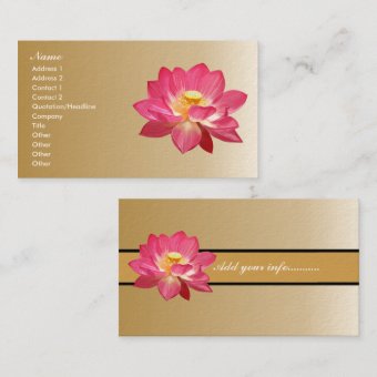 Lotus Flower Business Card | Zazzle