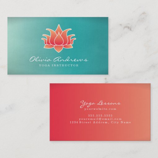 Lotus Flower Business Card | Zazzle