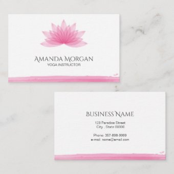 Lotus flower business card | Zazzle