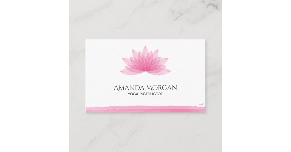 Lotus flower business card | Zazzle