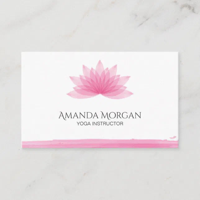 Lotus flower business card | Zazzle