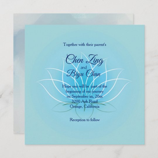 Lotus Flower Custom Wedding Invitation | Zazzle.com