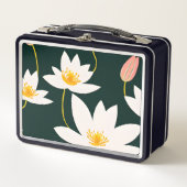 Lotus Flower Lunch Box, Makeup Storage Metal Lunch Box | Zazzle