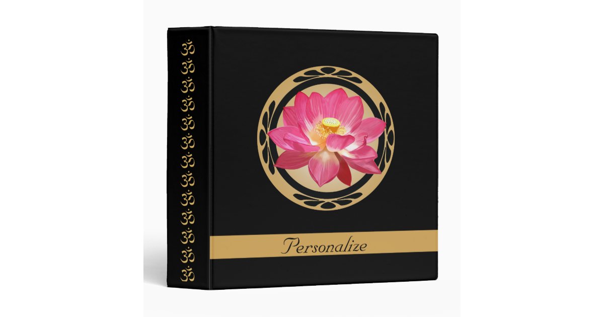 Lotus Flower OM Signature 1.5" Binder | Zazzle