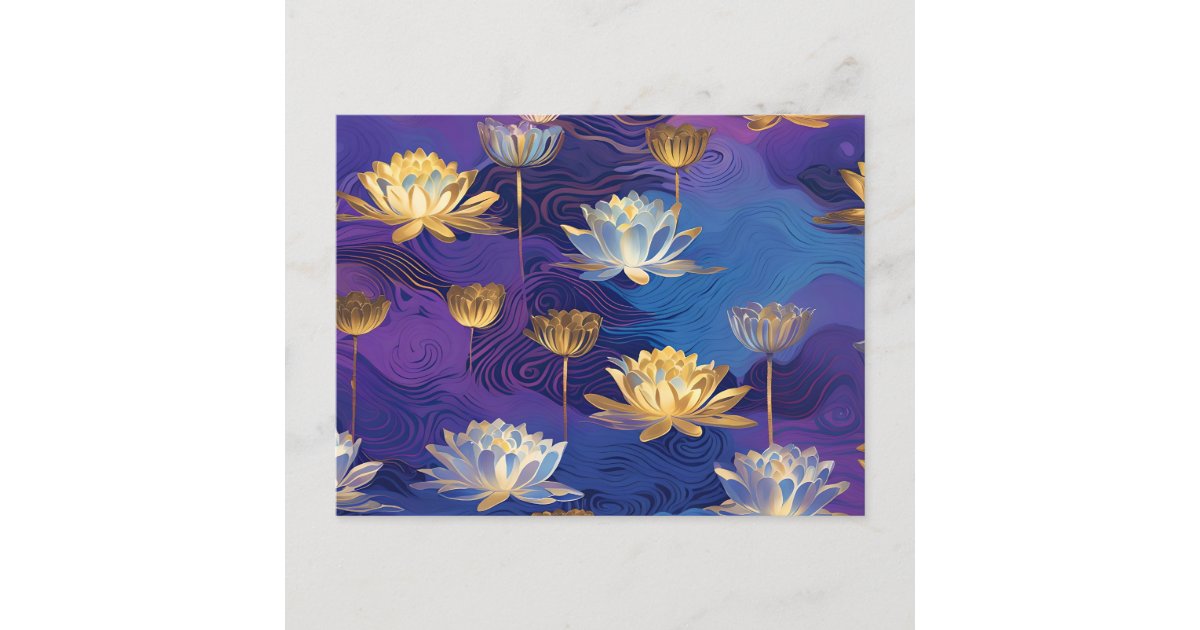 lotus flowers postcard | Zazzle