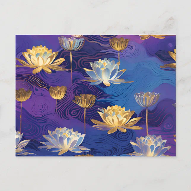 lotus flowers postcard | Zazzle
