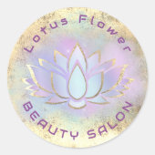 Lotus logo classic round sticker | Zazzle