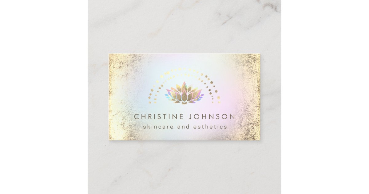 lotus logo design business card | Zazzle