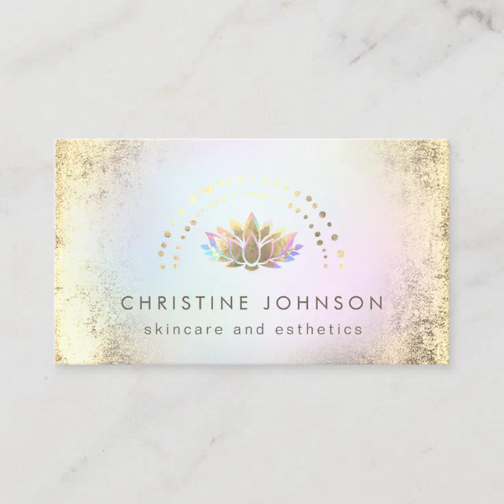 lotus logo design business card | Zazzle