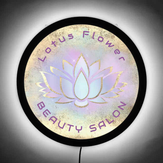 Lotus logo LED sign | Zazzle