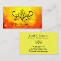 Lotus Nebula Universe Gold Orange Galaxy Business Card | Zazzle