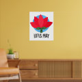 Lotus Pray Funny Plant Pun Poster | Zazzle