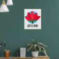Lotus Pray Funny Plant Pun Poster | Zazzle