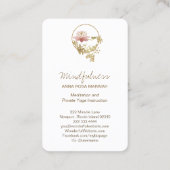 Lotus Water Lily Yoga Mindfulness Glitter Business Card | Zazzle