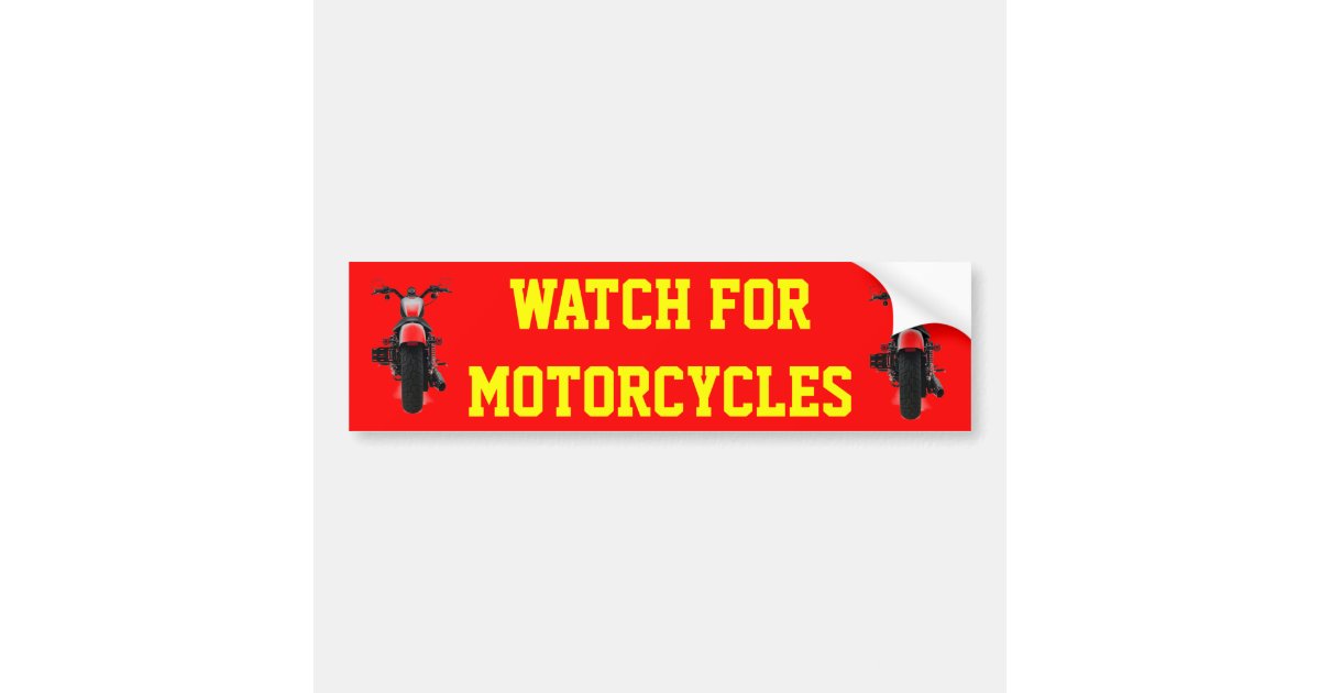 LOUD MUFFLERS SAVE LIVES WATCH FOR MOTORCYCLES BUMPER STICKER | Zazzle