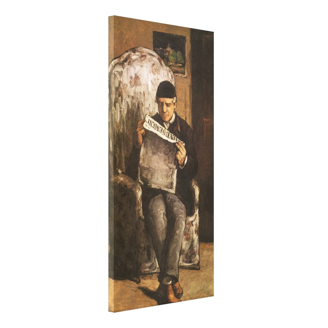 Louis Auguste Cezanne Father Of The Artist Reading Canvas Print | Zazzle