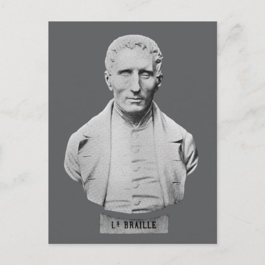Louis Braille Portrait Bust Postcard | Zazzle.com