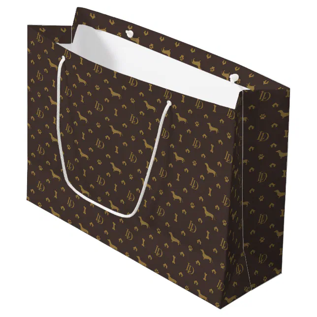 Louis Dachshund Luxury Dog Attire Large Gift Bag | Zazzle