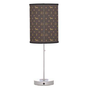 Louis Dachshund Luxury Dog Attire Table Lamp | Zazzle