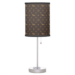 Louis Dachshund Luxury Dog Attire Table Lamp | Zazzle