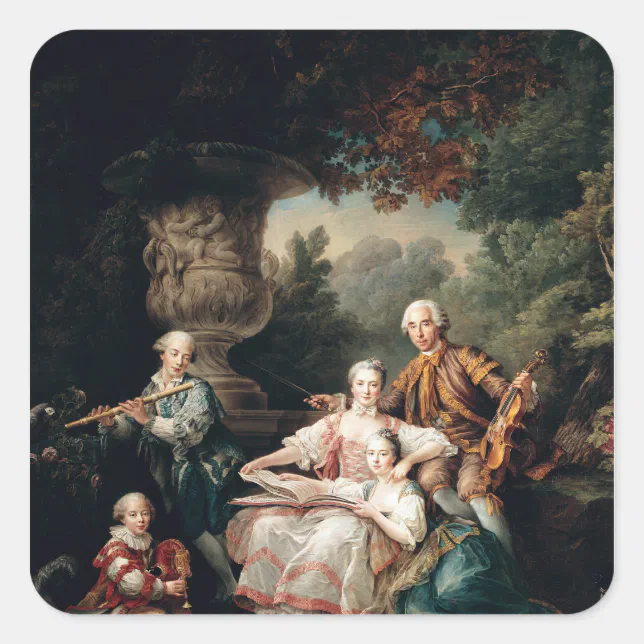 Louis du Bouchet Marquis de Sourches Square Sticker | Zazzle