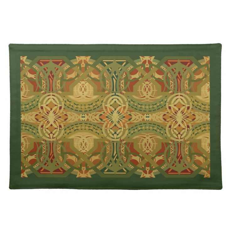 Louis Sullivan Upper Beam Stencil Pattern Placemat | Zazzle