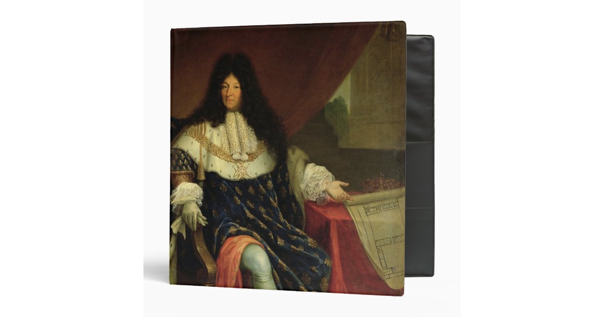 Louis XIV Holding a Plan of the Maison Royale Binder | Zazzle