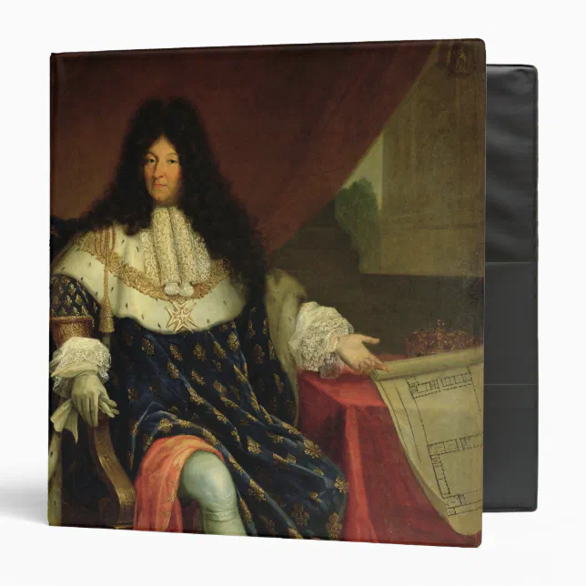 Louis XIV Holding a Plan of the Maison Royale Binder | Zazzle